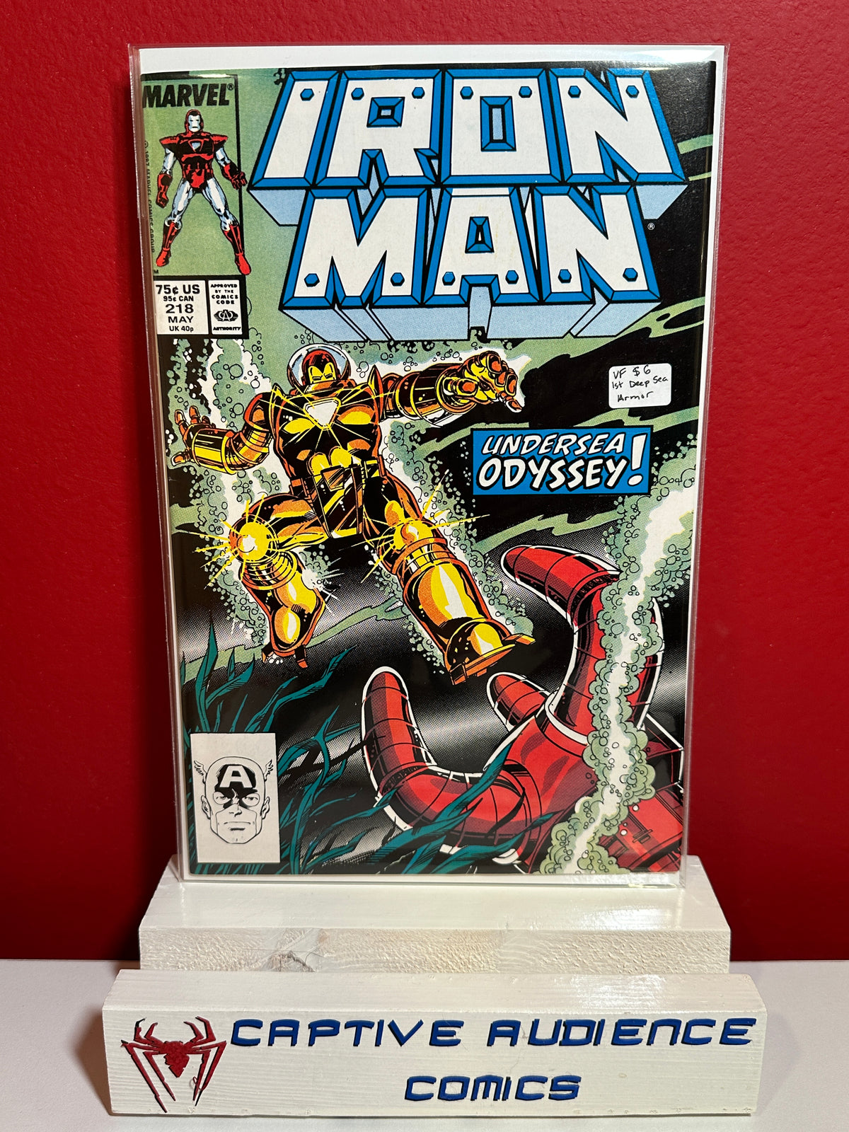 Iron Man, Vol. 1 #218 - 1st Deep Sea Armor - VF — Captive Audience Comics