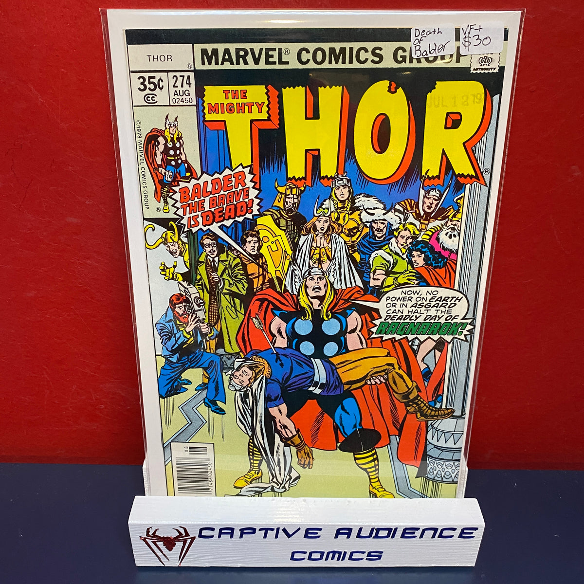 Thor, Vol. 1 #274 - Death of Balder - VF+ — Captive Audience Comics